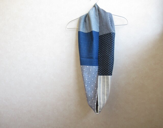 パッチワークのスヌード ダブルガーゼ 37 | iichi ハンドメイド・アンティーク・食品・ギフト・手作り