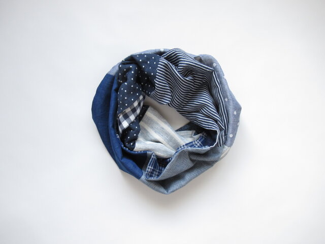 パッチワークのスヌード ダブルガーゼ 37 | iichi ハンドメイド・アンティーク・食品・ギフト・手作り