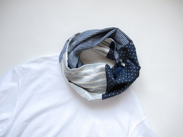 パッチワークのスヌード ダブルガーゼ 37 | iichi ハンドメイド・アンティーク・食品・ギフト・手作り