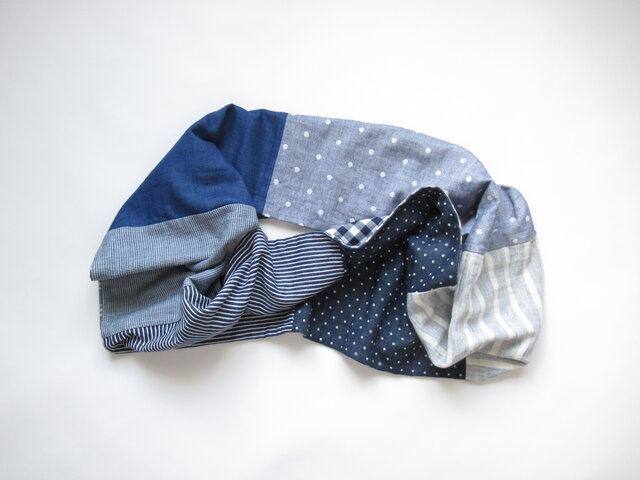 パッチワークのスヌード ダブルガーゼ 37 | iichi ハンドメイド・アンティーク・食品・ギフト・手作り