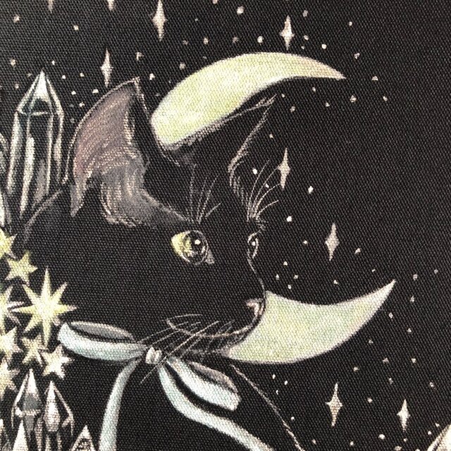 「まってるよ」SMサイズ アート作品 アクリル画 猫 原画 徳島洋子作品 ★ 星月猫 | iichi ハンドメイド・クラフト作品・手仕事品の通販