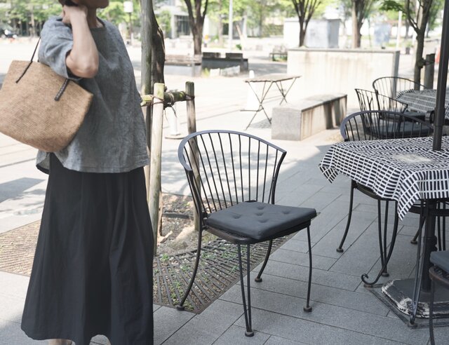 リネン千鳥柄のワイドトップス No.277 | iichi 日々の暮らしを心地よくするハンドメイドやアンティークのマーケットプレイス