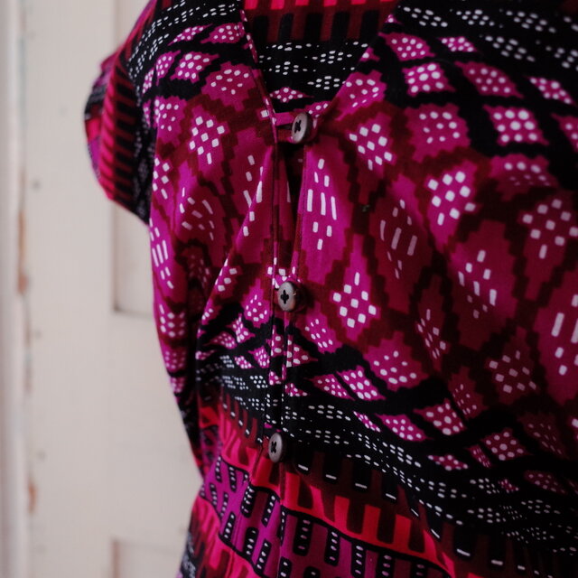 アフリカンプリント 3 WAY ワンピース pink paradise | iichi ハンドメイド・クラフト作品・手仕事品の通販