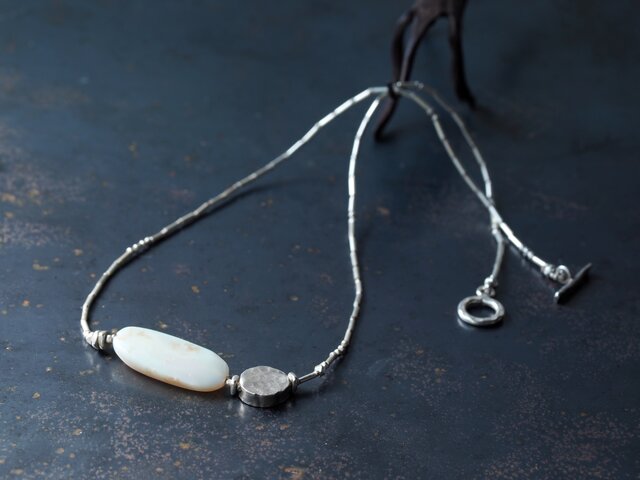 -Opal・silver- necklace | iichi 日々の暮らしを心地よくするハンドメイドやアンティークのマーケットプレイス