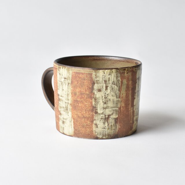 Painting mug〈stripes〉ペインティングマグカップ 025 | iichi ハンドメイド・クラフト作品・手仕事品の通販