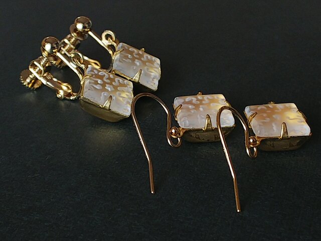 ヴィンテージ 星 アラベスクPattern（10㎜）14kgfピアス（またはイヤリング） | iichi ハンドメイド・クラフト作品・手仕事品の通販