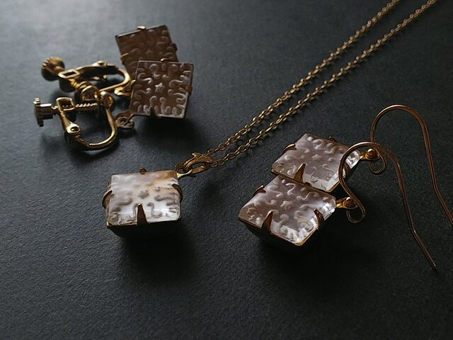 ヴィンテージ 星 アラベスクPattern（10㎜）14kgfピアス（またはイヤリング） | iichi ハンドメイド・クラフト作品・手仕事品の通販