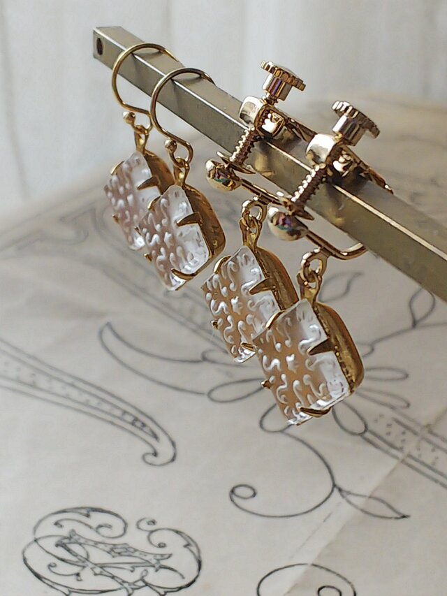 ヴィンテージ 星 アラベスクPattern（10㎜）14kgfピアス（またはイヤリング） | iichi ハンドメイド・クラフト作品・手仕事品の通販