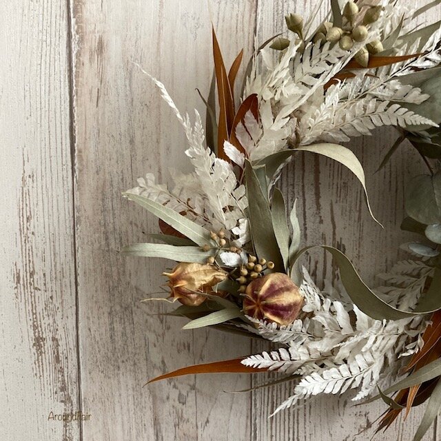 アースカラーの妖精リース Calm | iichi ハンドメイド・クラフト作品・手仕事品の通販