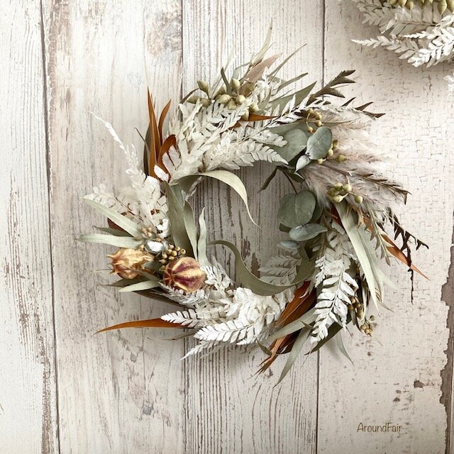アースカラーの妖精リース Calm | iichi ハンドメイド・クラフト作品・手仕事品の通販