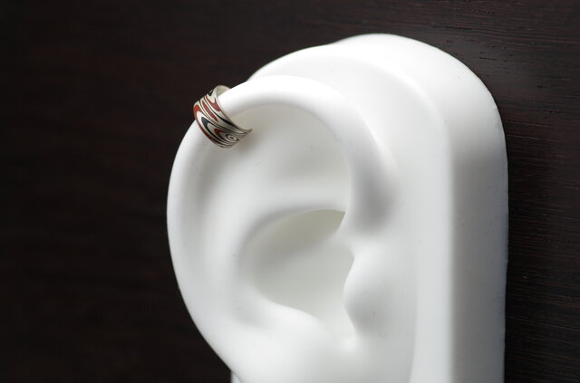 木目金イヤーカフsmall size 銀 銅 赤銅 | iichi ハンドメイド・クラフト作品・手仕事品の通販