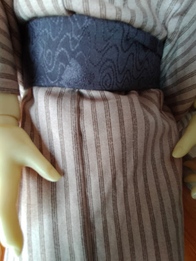 SD13ロング脚タイプ用 ストライプの浴衣と作り帯 | iichi ハンドメイド・クラフト作品・手仕事品の通販