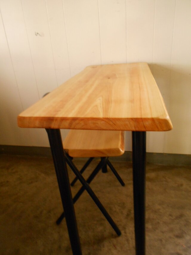 ひのきアイアンテーブルイスセット06-25 | iichi ハンドメイド・クラフト作品・手仕事品の通販