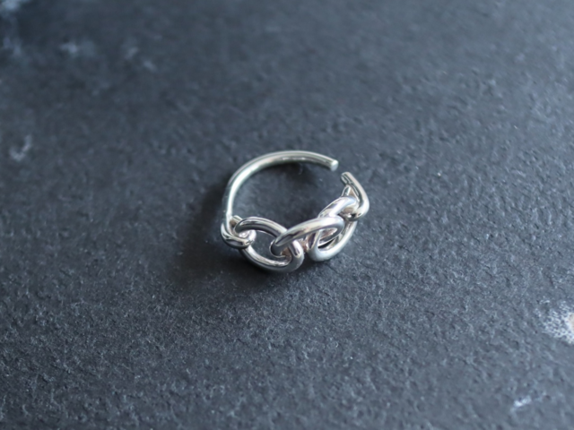 Chain design ringチェーンデザインリング3ovals 925 | iichi ハンドメイド・クラフト作品・手仕事品の通販
