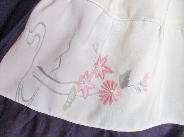 7215 正絹の訪問着で作った膝丈スカート ＃送料無料 | iichi ハンドメイド・クラフト作品・手仕事品の通販