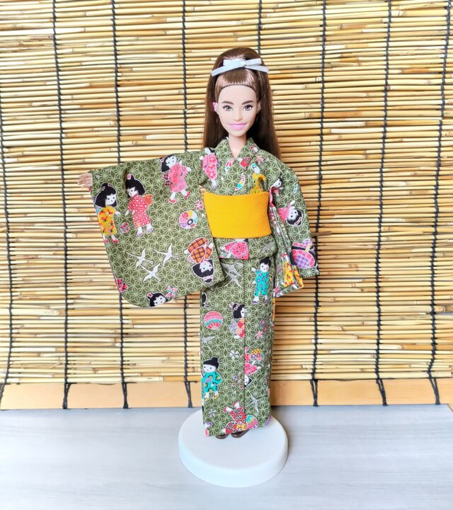 「野原のわらべうた」28～30cmドール浴衣 | iichi ハンドメイド・クラフト作品・手仕事品の通販