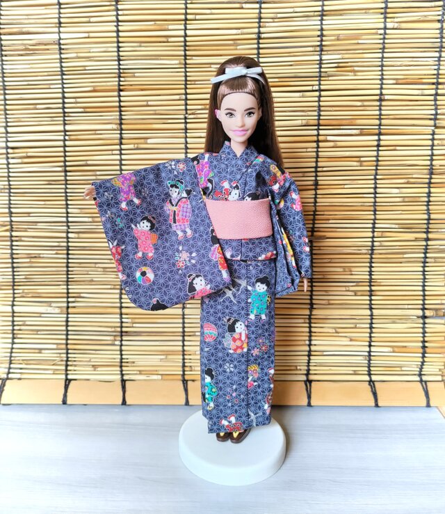 「夜原のわらべうた」28～30cmドール浴衣 | iichi ハンドメイド・クラフト作品・手仕事品の通販