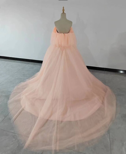 送料無料！ 美品！コーラルピンクドレス オフショルダー 華やかなトレーン/結婚式/披露宴 | iichi ハンドメイド・クラフト作品・手仕事品の通販