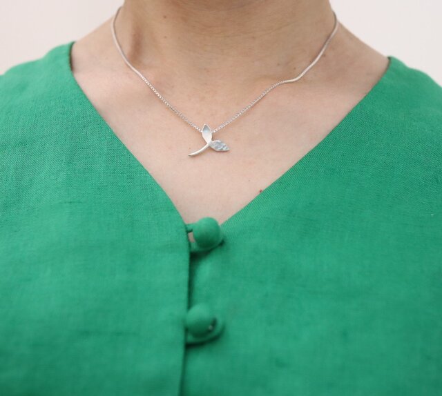 silver950 - leaf futaba ネックレス | iichi ハンドメイド・クラフト作品・手仕事品の通販