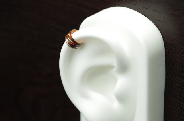 木目金イヤーカフsmall size 銅 銀 赤銅 | iichi ハンドメイド・クラフト作品・手仕事品の通販