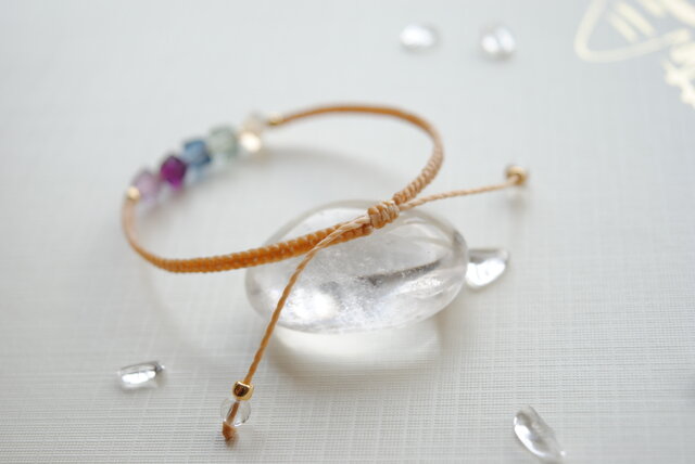 フローライトブレスレット＊紫陽花＊ | iichi ハンドメイド・アンティーク・食品・ギフト・手作り