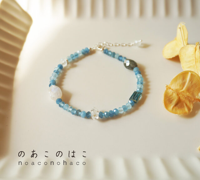 ディープブルーアクアマリンのブレスレット_Silver925 | iichi ハンドメイド・クラフト作品・手仕事品の通販