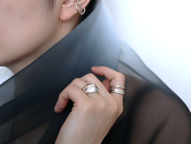 《Sale》Note ring SV925 3連 | iichi ハンドメイド・クラフト作品・手仕事品の通販