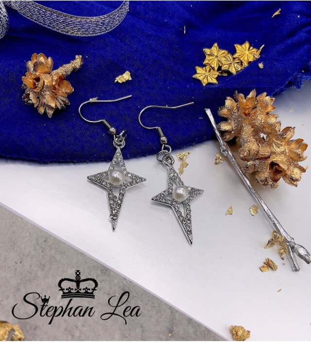 期間限定 Stephan Lea アレルギー対応〜シルバースターパールピアス | iichi ハンドメイド・クラフト作品・手仕事品の通販