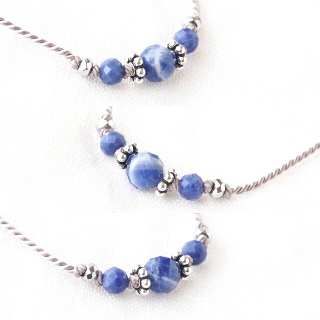 Petite Short Necklace（ソーダライト） | iichi ハンドメイド・クラフト作品・手仕事品の通販
