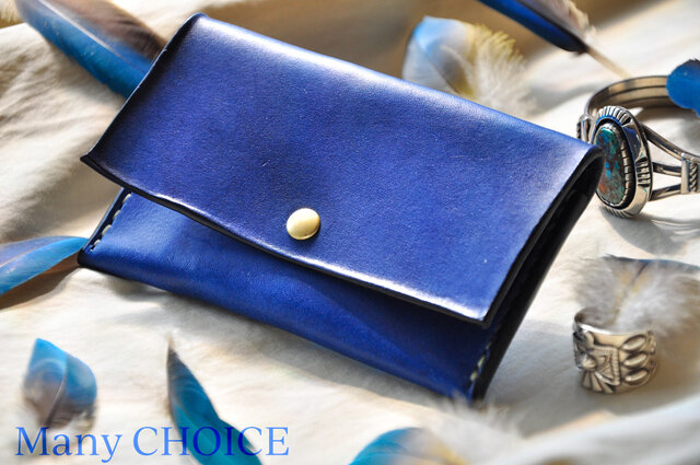 イタリアンドライバケッタ・名刺入れ(ラピスブルー) | iichi ハンドメイド・クラフト作品・手仕事品の通販