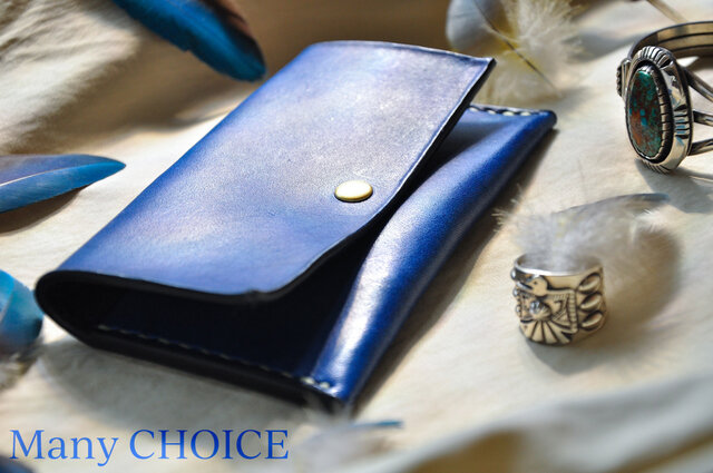 イタリアンドライバケッタ・名刺入れ(ラピスブルー) | iichi ハンドメイド・クラフト作品・手仕事品の通販