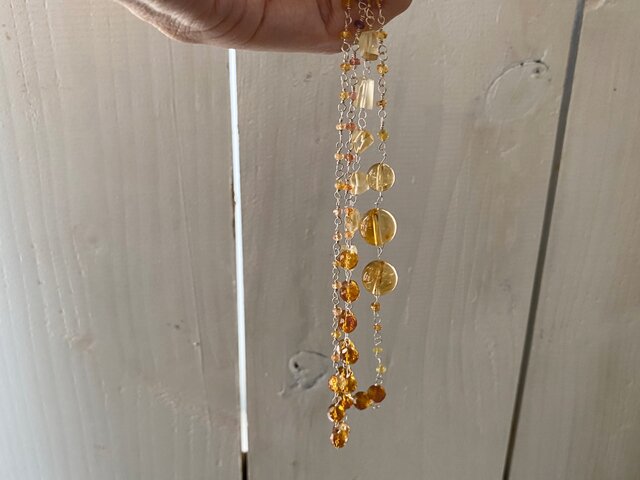 Wire-loop long necklace 5 | iichi ハンドメイド・クラフト作品・手仕事品の通販