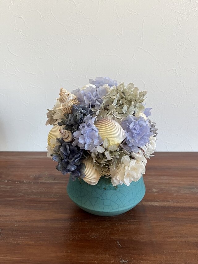 Shell / シェル ポットアレンジⓁ swan | iichi ハンドメイド・クラフト作品・手仕事品の通販