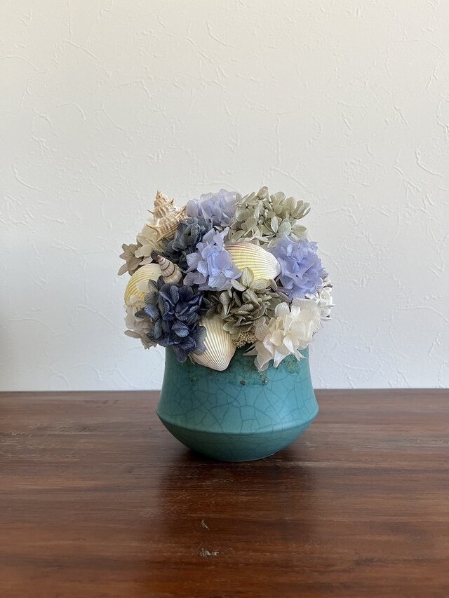 Shell / シェル ポットアレンジⓁ swan | iichi ハンドメイド・クラフト作品・手仕事品の通販