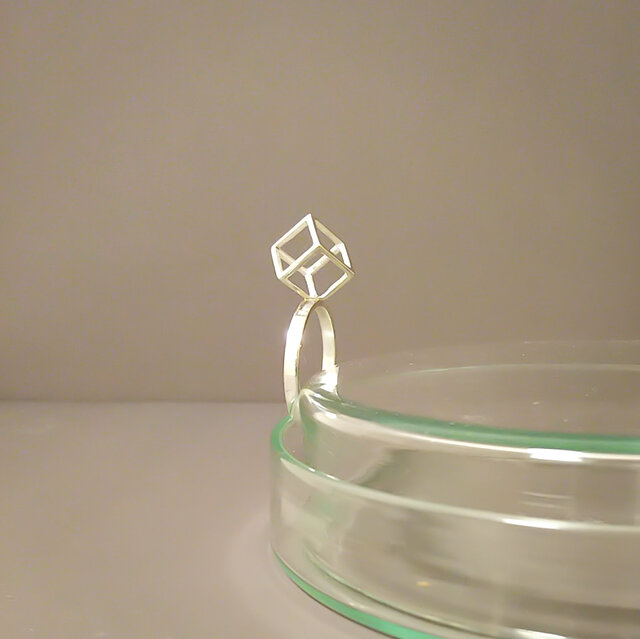 cube リング L ＃15（シルバー） | iichi ハンドメイド・クラフト作品・手仕事品の通販