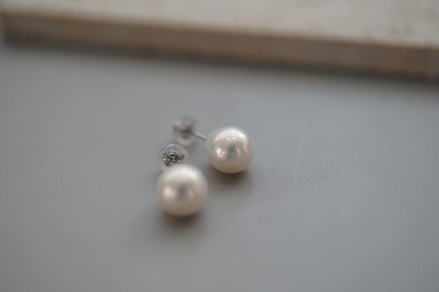 【drop】PT900 淡水パールピアス | iichi ハンドメイド・クラフト作品・手仕事品の通販