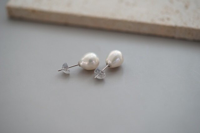 【drop】PT900 淡水パールピアス | iichi ハンドメイド・クラフト作品・手仕事品の通販