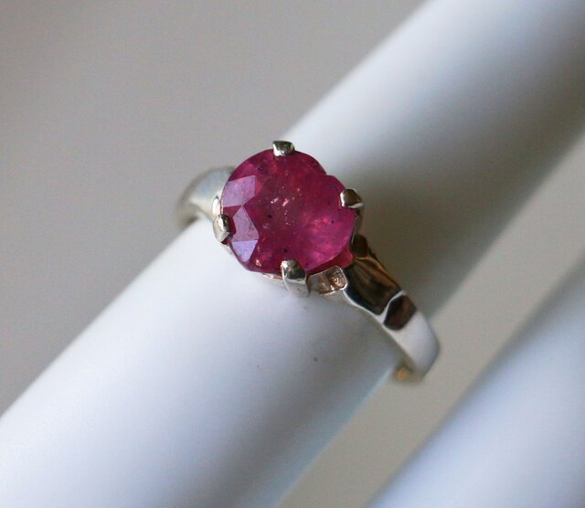 天然石＊ルビー 指輪＊12号 SV | iichi 日々の暮らしを心地よくするハンドメイドやアンティークのマーケットプレイス