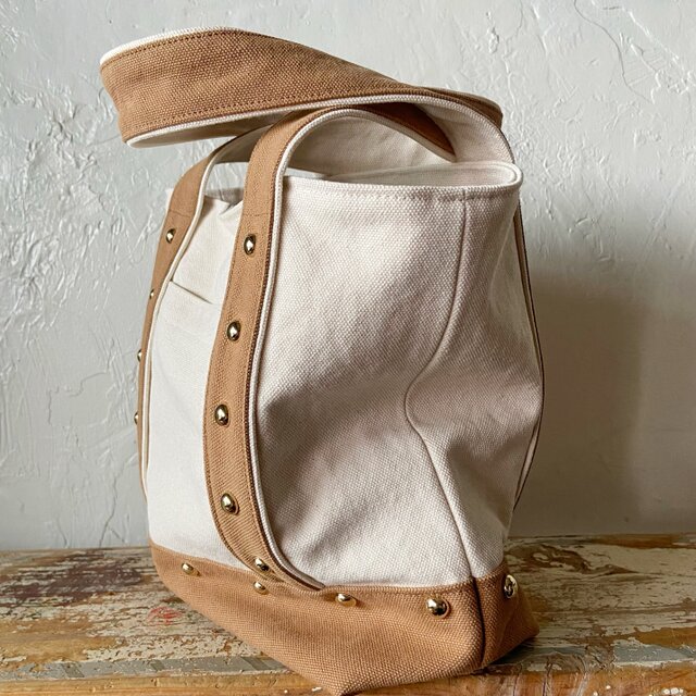 canvas tote bag medium (mocha) | iichi 日々の暮らしを心地よくするハンドメイドやアンティークのマーケットプレイス