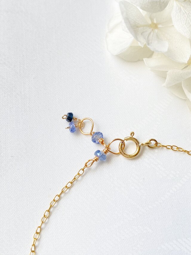 【静謐】14kgf 美しいセイロンブルーサファイアのブレスレット ac/721 | iichi ハンドメイド・クラフト作品・手仕事品の通販