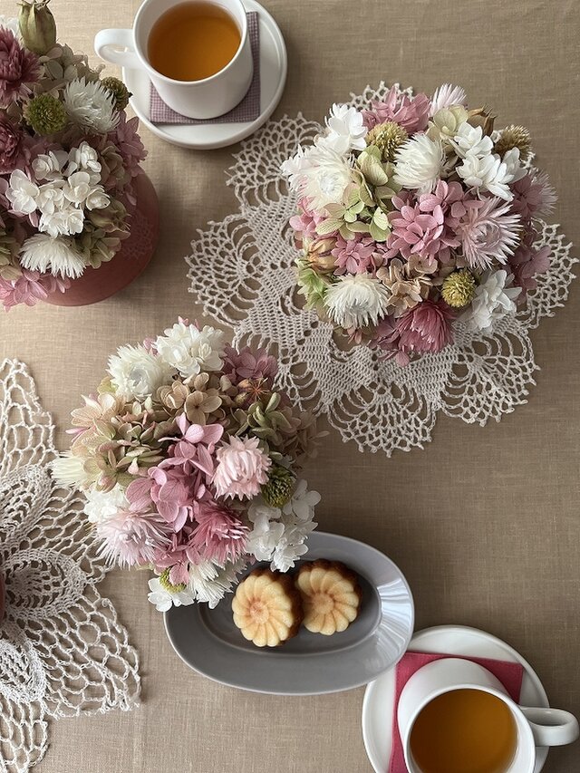 Daisy / デイジー（アンティークピンク） ポットアレンジⓂ | iichi ハンドメイド・クラフト作品・手仕事品の通販