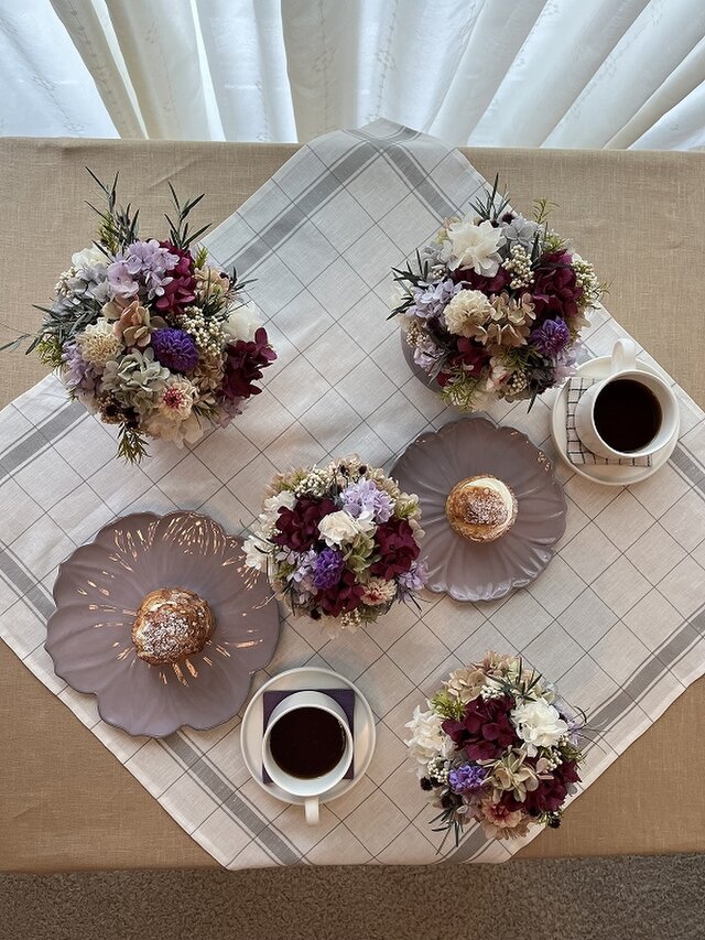 Dahlia / ダリア（パープル） ポットアレンジⓂ | iichi ハンドメイド・クラフト作品・手仕事品の通販