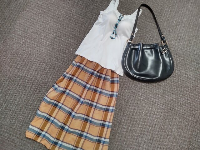 ★着丈90㎝まで★リネン100％★チェックのギャザースカート★受注製作★ | iichi 日々の暮らしを心地よくするハンドメイドやアンティークのマーケットプレイス