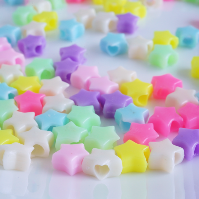 【30g】10mm星のビーズ パステルカラー ☆026 | iichi ハンドメイド・クラフト作品・手仕事品の通販