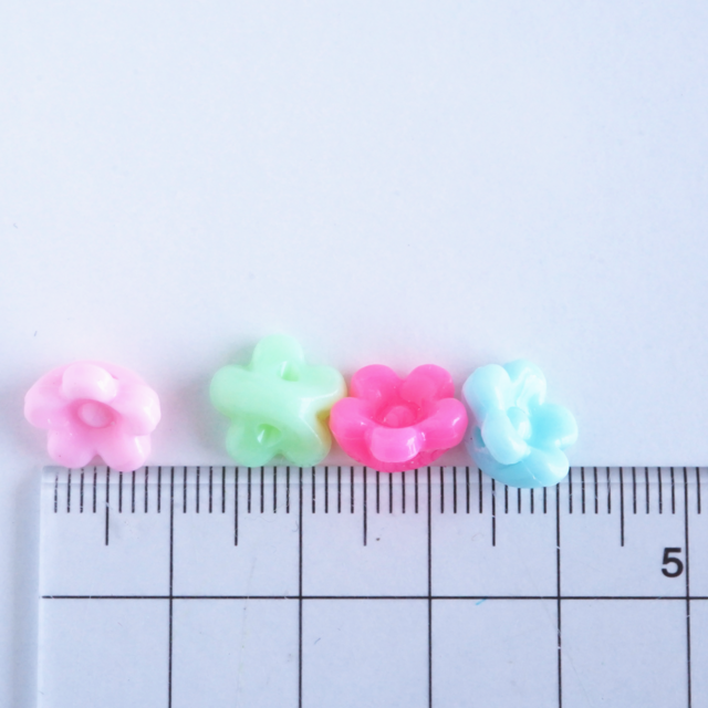 【25g】10mm お花のビーズ パステルカラー ☆027 | iichi ハンドメイド・クラフト作品・手仕事品の通販