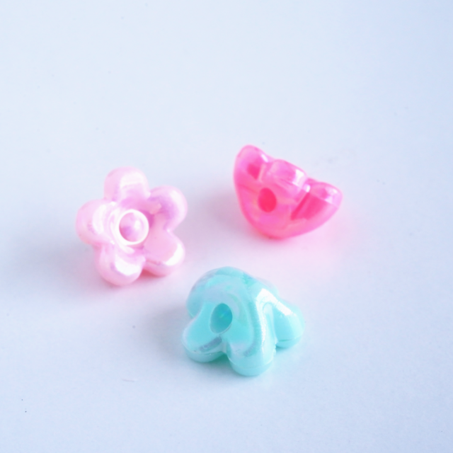 【25g】10mm お花のビーズ パステルカラー ☆028 | iichi ハンドメイド・クラフト作品・手仕事品の通販