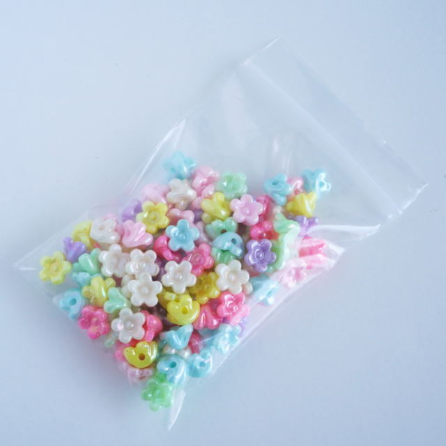 【25g】10mm お花のビーズ パステルカラー ☆028 | iichi ハンドメイド・クラフト作品・手仕事品の通販