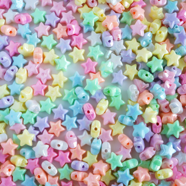 【25g】10mm 星のビーズ オーロラカラー パステルカラー ☆032 | iichi ハンドメイド・クラフト作品・手仕事品の通販