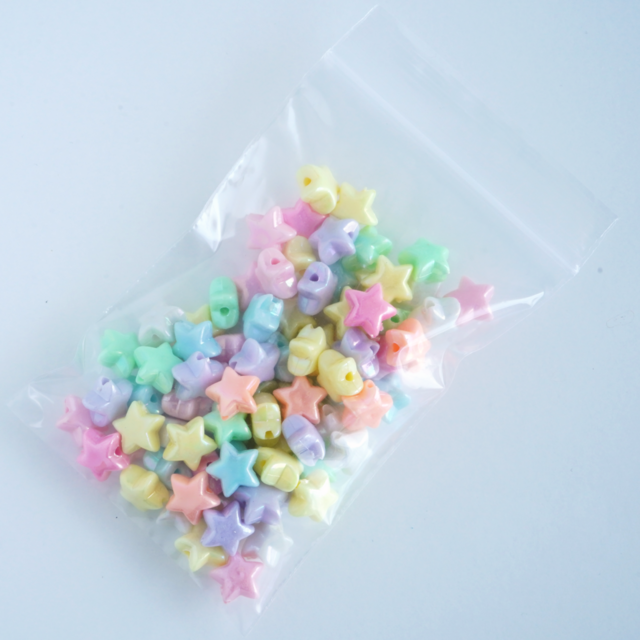 【25g】10mm 星のビーズ オーロラカラー パステルカラー ☆032 | iichi ハンドメイド・クラフト作品・手仕事品の通販