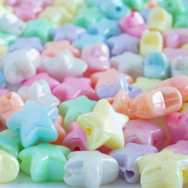 【25g】10mm 星のビーズ オーロラカラー パステルカラー ☆032 | iichi ハンドメイド・クラフト作品・手仕事品の通販